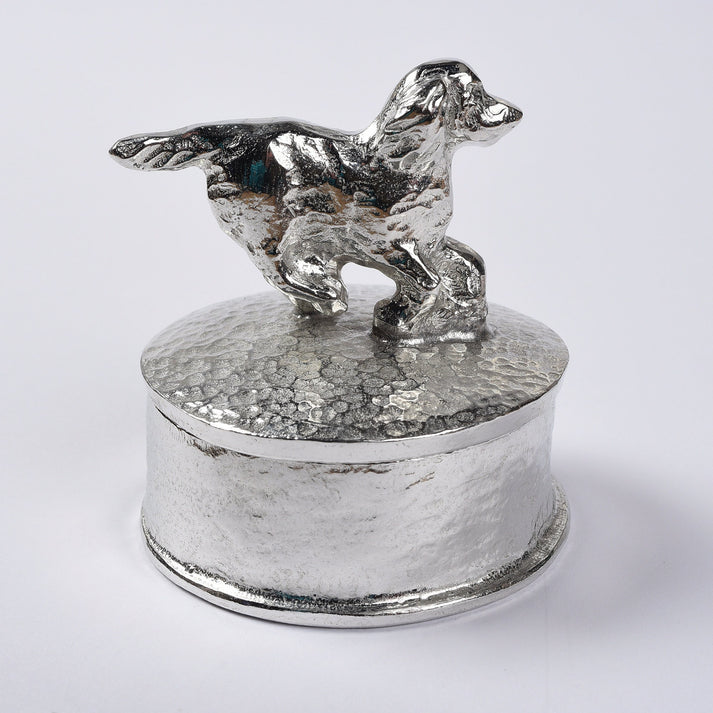 Spaniel Personalised Pewter Trinket Box Engraved Gifts For Dog Lovers ...